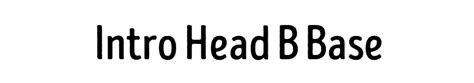 Download Intro Head B Base Font For Free
