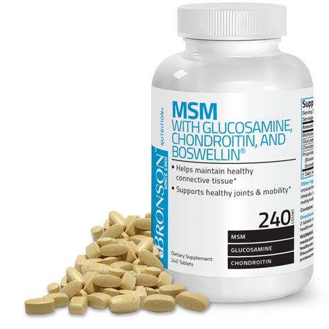 Msm Complex 120 Tablets Joint Health Supplements Bronson Vitamins Bronson Vitamins
