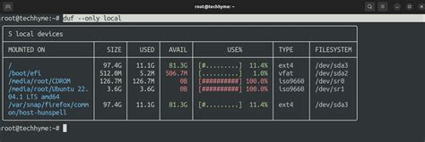 Duf Command In Ubuntu Linux Usage And Examples Tech Hyme
