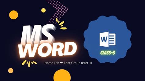 Class Home Tab Font Group Part YouTube