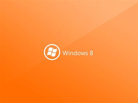 Orange Microsoft Windows 8 System Wallpaper Preview
