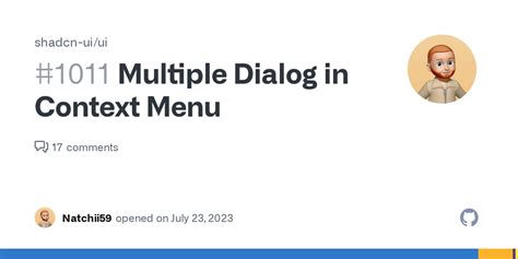 Multiple Dialog In Context Menu · Issue 1011 · Shadcn Uiui · Github