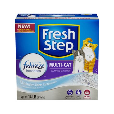 Fresh Step 02049 Cat Litter Multi Cat Scoopable Scented 14 Lbs