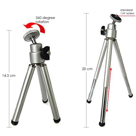 Lightweight Aluminum Alloy Tripod Retractable Adju Grandado