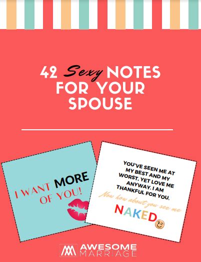 42 Sexy Notes For Your Spouse — Awesome Marriage — Marriage