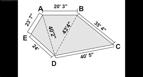 Solved Using Herons Formula Calculate The Area For The Piece