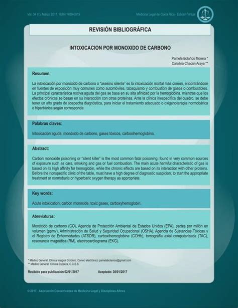 Intoxicacion por Monóxido de Carbono Luisa Fernanda Rosales pinto uDocz
