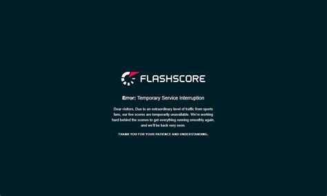 Προσωρινή διακοπή στο Flashscore Τι συμβαίνει