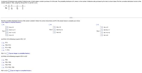 Solved Rendom Variable X Then Using Fx Find A