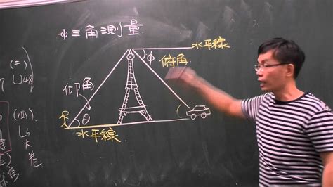 三角函數三角測量仰角俯角視角說明 YouTube