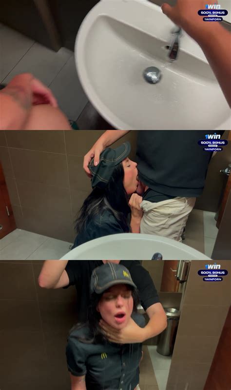 Risky Public Sex In The Toilet Fucked A Mcdonalds Worker Because Of