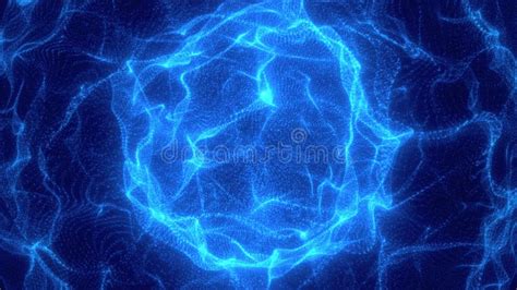 Chaotic Background With Looped Animation Where Particles Fly In