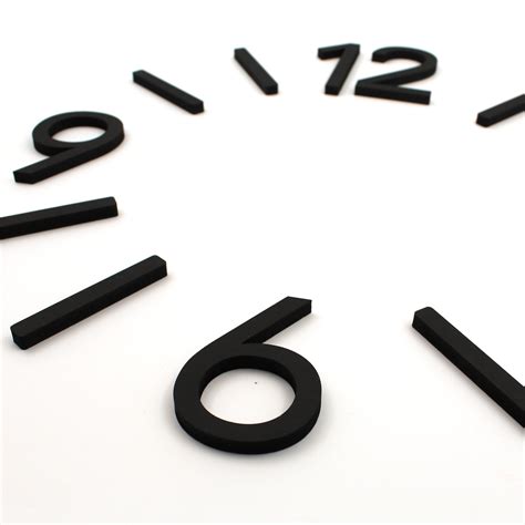 Black Clock Number Set With Tick Marks Clock Tick Marks 3d Etsy