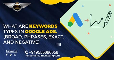 What Are Keywords Types In Google Ads Broad Phrases Exact And Negative