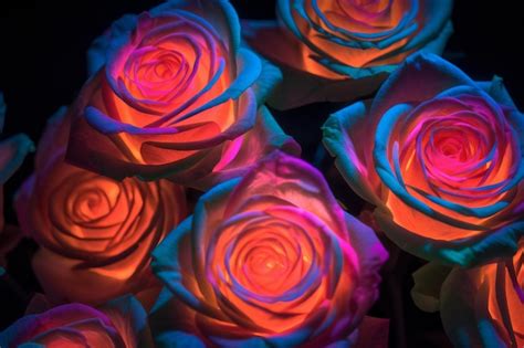 Premium Ai Image Glowing Rose Texture Background