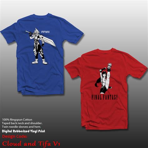 O Shopee Coupled Cloud And Tifa V1 Shirt Shopee Philippines