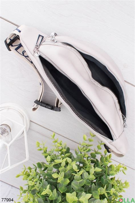 Женская серая сумка бананка из эко кожи И 9027 6 купить недорого в интернет магазине Olla