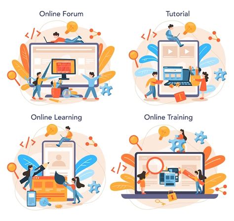 Premium Vector Front End Development Concept Set