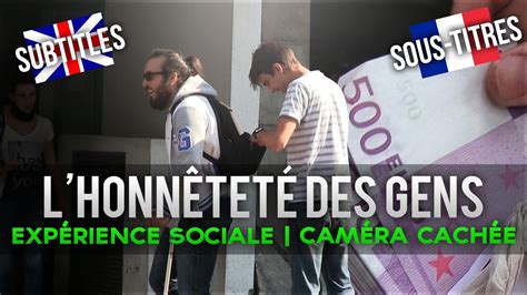L HONNÊTETÉ DES GENS EXPÉRIENCE SOCIALE CAMÉRA CACHÉE YouTube