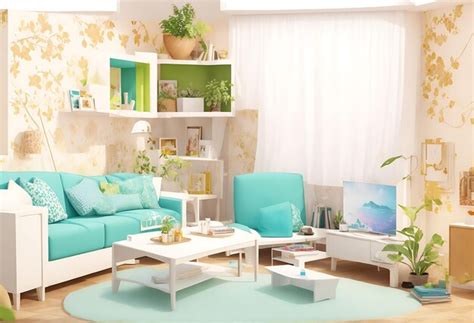 Premium Photo Natural Nouveau Elegant 3d Interior Backdrop Design