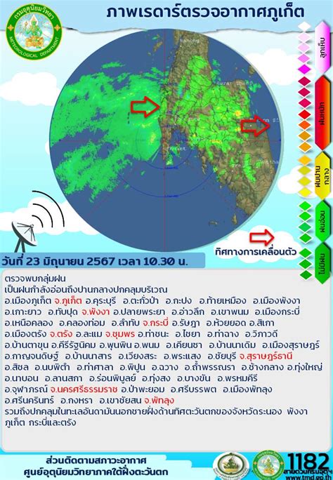 ภาพเรดาร์ตรวจอากาศภูเ ศูนย์อุตุนิยมวิทยาภาคใต้ฝั่งตะวันตก Facebook
