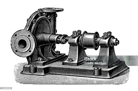 Old Pumps Belt Driven Centrifugal Pump Stock Illustration Download