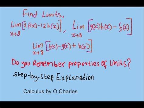 How To Solve Questions On Limits Calculus Chemistry Free Limits Calculus