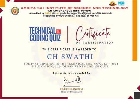 Swathi Chintala On Linkedin Happy To Share A Certificate With You Guys