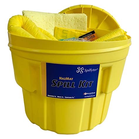 Spilfyter 20 Gallon Hazmat Overpack Spill Kit 17 Gallon Absorbency