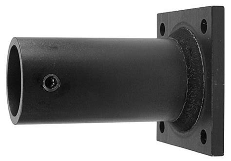 Sapsis Rigging Inc Wall Mount For 1 5 Sch 40 Pipe Black Anodized