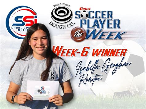 Week 6 Broad Street Dough Co Girls Soccer Player Of The Week Winner