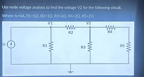 solved use node voltage analysis to find the voltage v2 ﻿for
