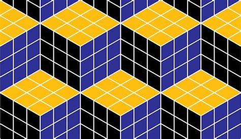 Premium Vector Geometric Cubes Abstract Seamless Pattern 3d Vector Background Technology