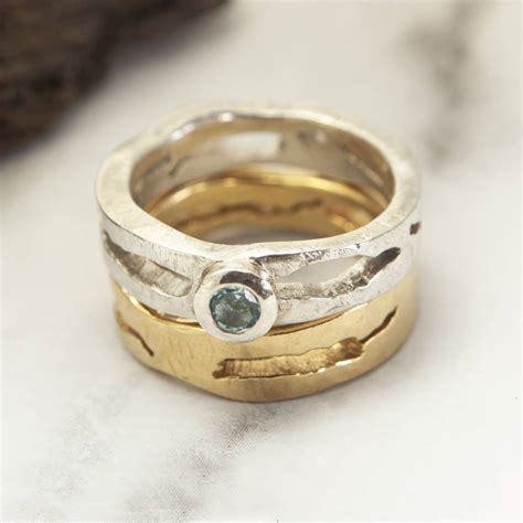 Open Wave Ring 9ct Yellow Gold Plated Genna Delaney Jewellery Artist