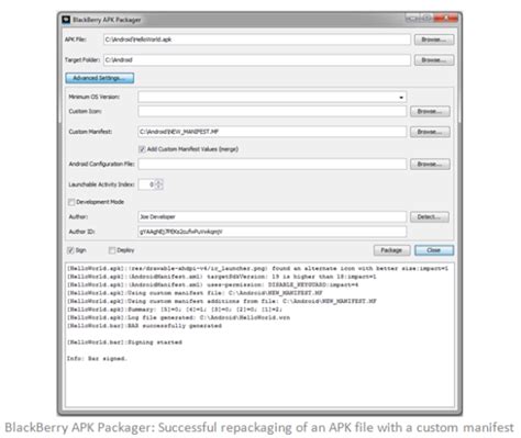 Adjusting The Android Manifest For Blackberry 10