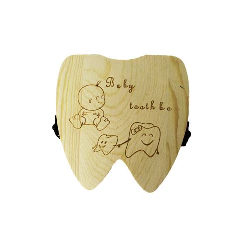 Дървена кутия за млечни зъби Диаметър 25 см Emag Bg