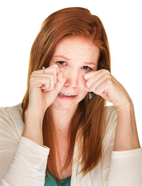 Sobbing Woman Rubbing Her Eyes Stock Photo Image Of Close Background