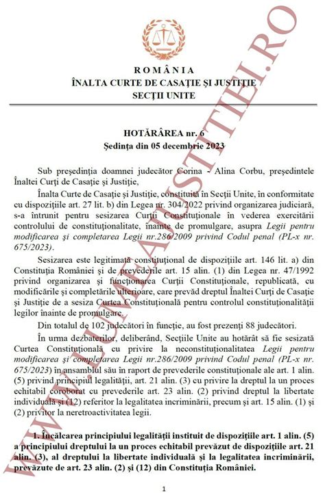 SESIZAREA ICCJ PE LEGEA FUGARILOR Iata Argumentele Cu Care Inalta
