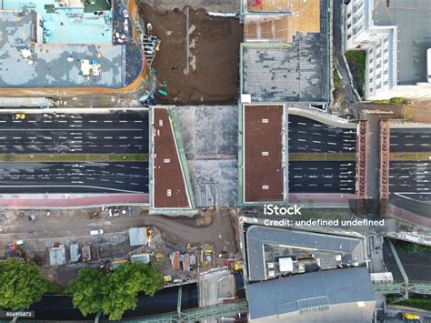 Underpass Jalan Foto Stok Unduh Gambar Sekarang Citra Udara Sudut Pandang Tinggi Drone