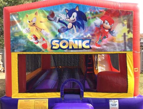 Sonic Bounce House Slide Combo Ct Bounce House Water Slide And