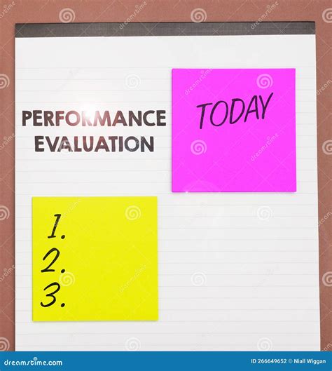 Hand Writing Sign Performance Evaluation Business Idea The Development