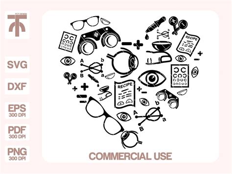 Optometry Svg Optometry Heart Svg Optometrist Svg Glasses Svg