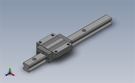 新标准型·滑块加宽型直线导轨 Lsfla30 200 Fc（轻预压） N普通级 Solidworks 2018模型图纸下载 懒石网