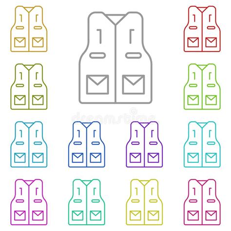 History Vest Multi Color Icon Simple Thin Line Outline Vector Of History Icons For Ui And Ux