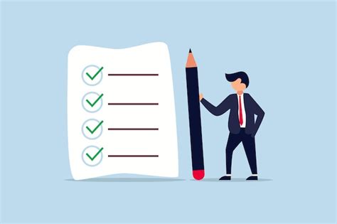 Lista De Verificaci N Para El Trabajo Empresario Seguro De Pie Con
