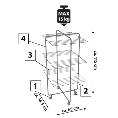 Toronyszárító 30m 58x65x115cm Viper 3 - CASA-SI - Tárolás - plasticbox.hu