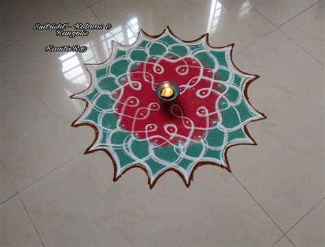 Sudrisht Kolams And Rangolis Pulli Dots Kolam Full Moon Day