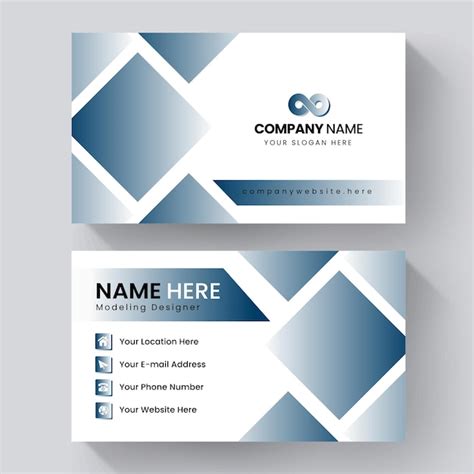 Premium Vector Contemporary Abstract Contact Card Design