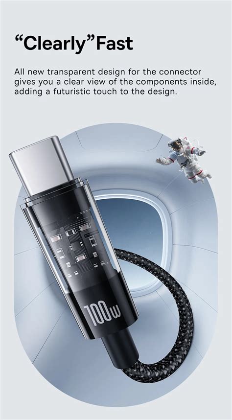 Baseus Cable Type C To Type C 100w Cable Gem Series For Macbook Mobile Iphone 15 Series Samsung