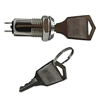 1 Set Key Locking Push Button Switch Sturdy Metal Key Switch Universal Electric Key Lock Switch